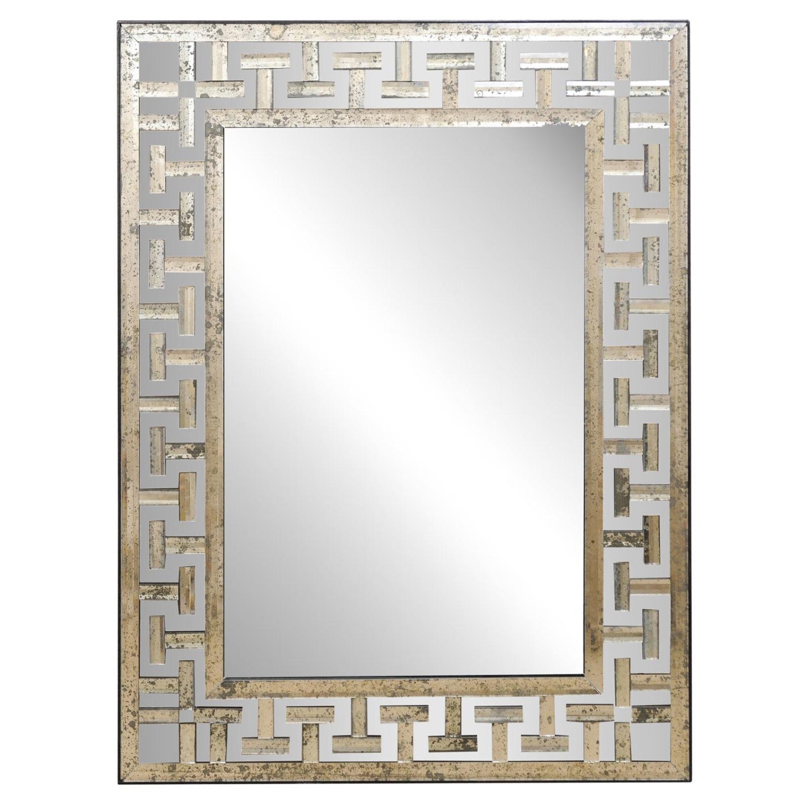 English "Crewel-Work" Spot Motif Applique Covered Mirror For Sale at ...