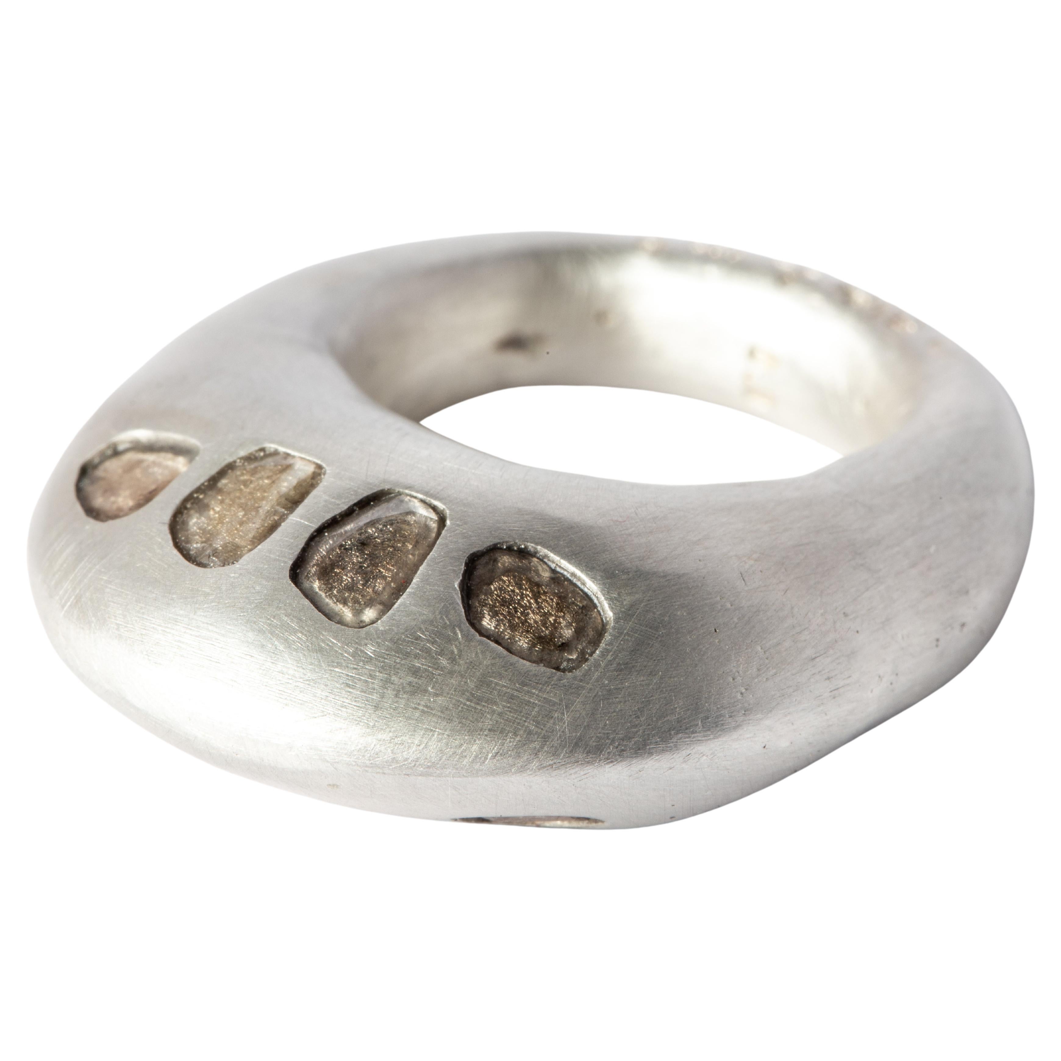 Customizable Tall Mountain Ring (0.8 CT, 8 Diamond Slabs, MA+DIA) For ...