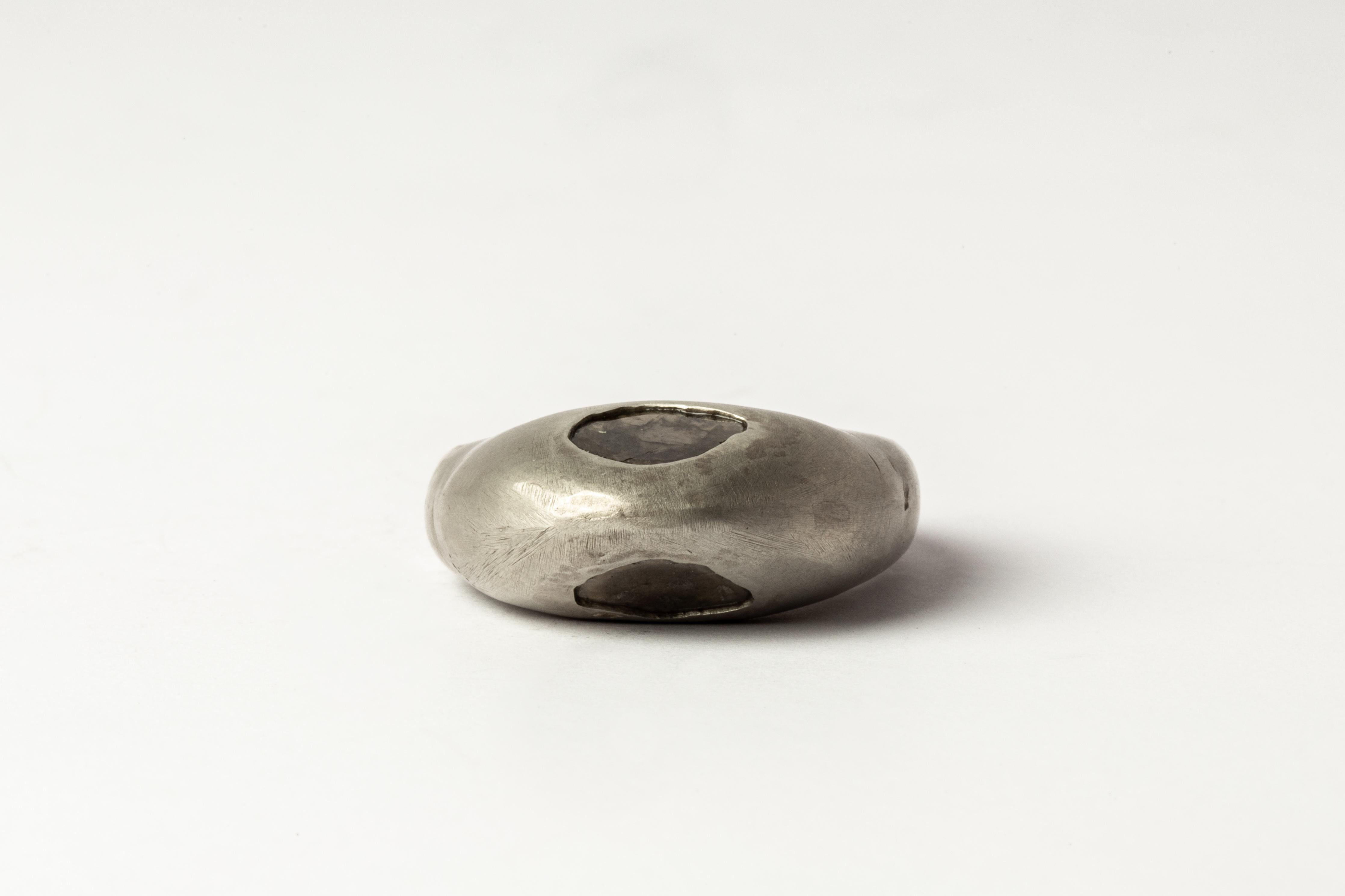 Customizable Tall Mountain Ring (2 Diamond Slabs, DA+DIA) For Sale at ...