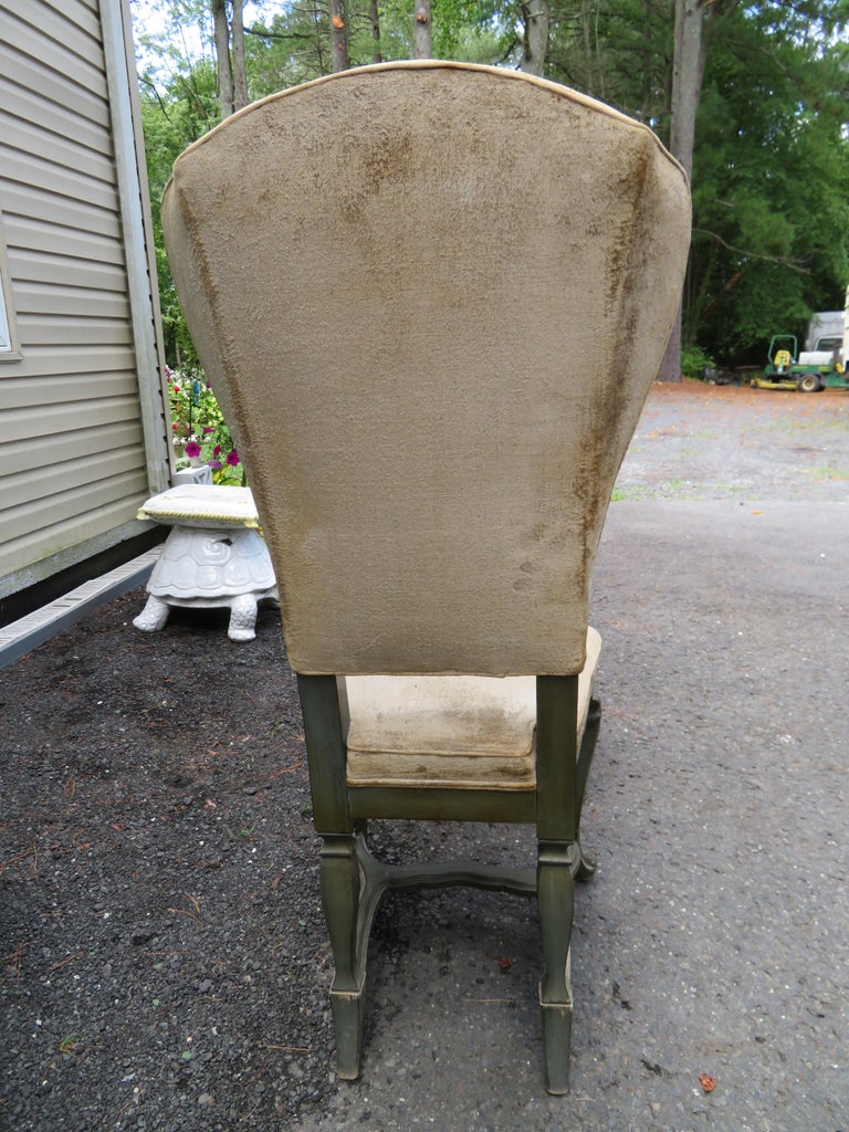 Tall Pair Minton Spidell Style Italian Regency Rococo Wing Back Dining ...