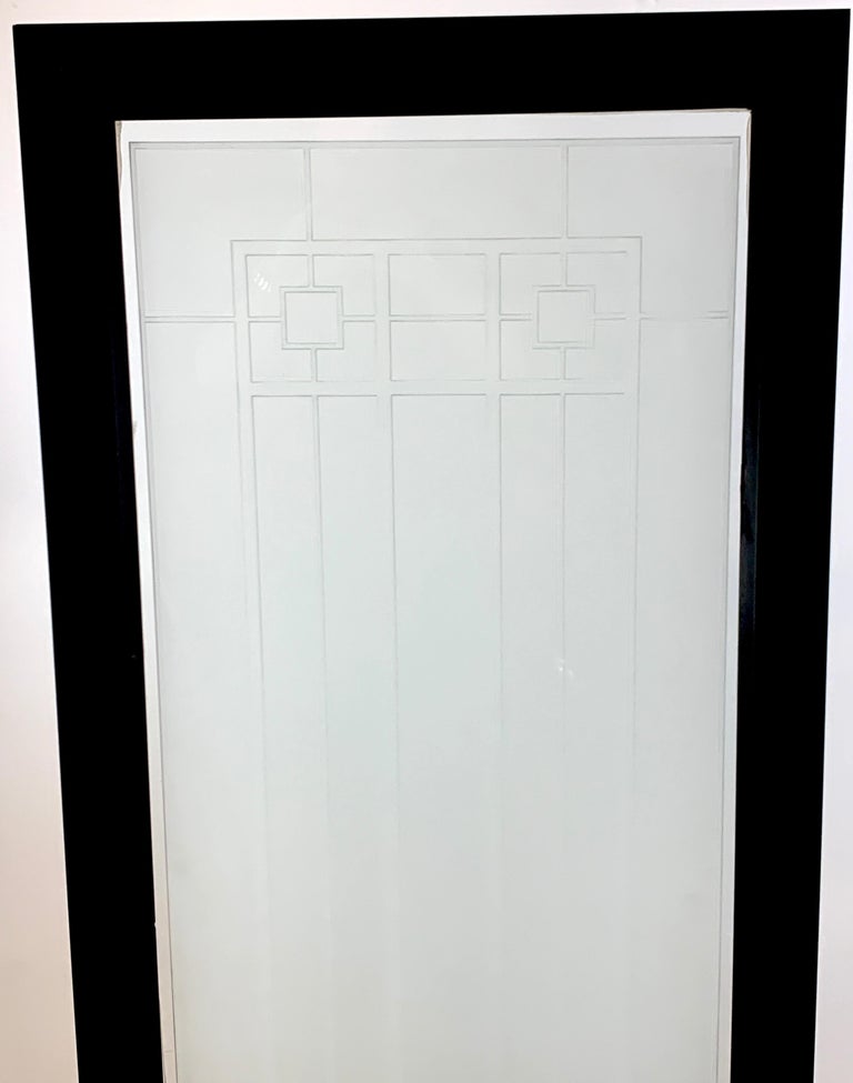 Tall Prairie Style Frosted Glass Window, Frank Lloyd Wright Style, 4 ...