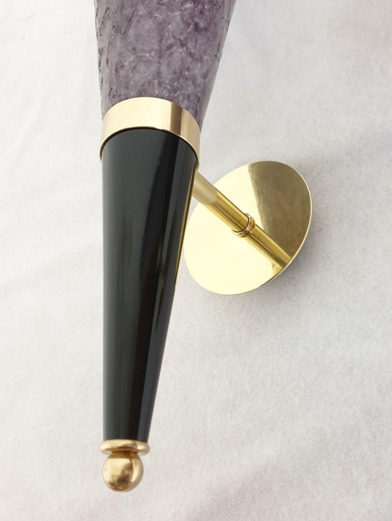 Tall Purple Murano Glass Sconces Stamped Mila Schon, Italy For Sale at ...