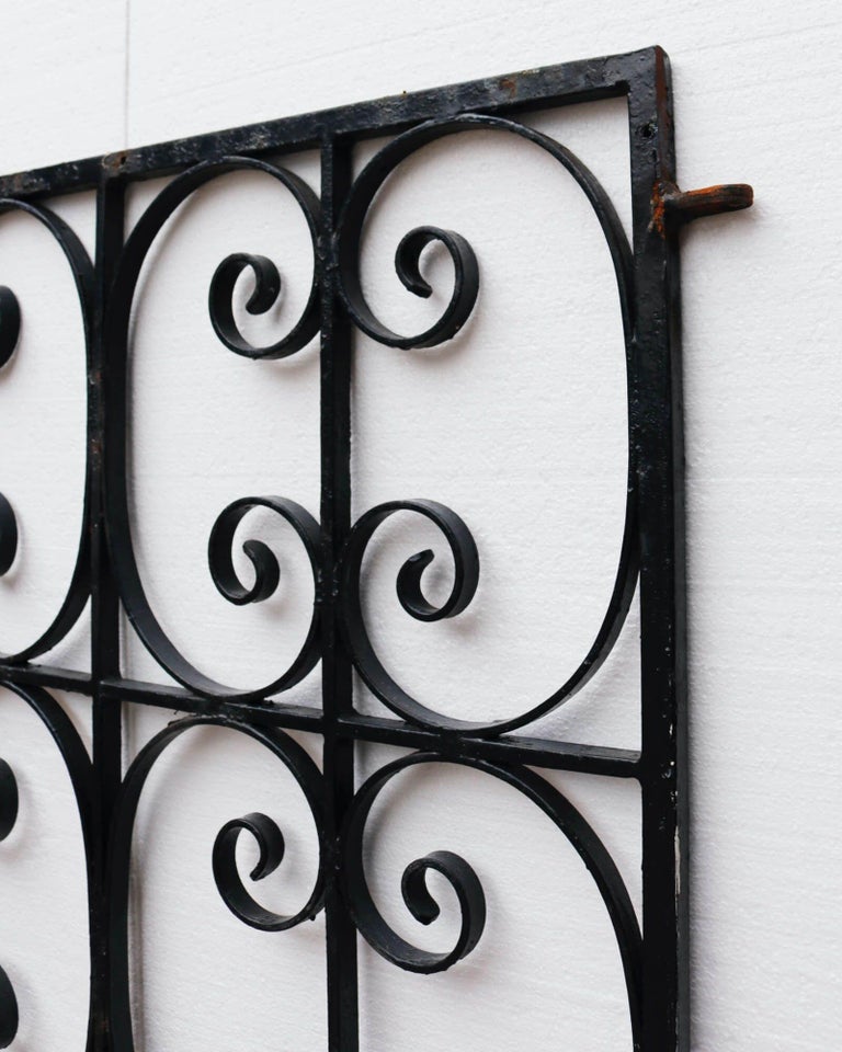Tall Reclaimed Wrought Iron Side Gate For Sale at 1stDibs