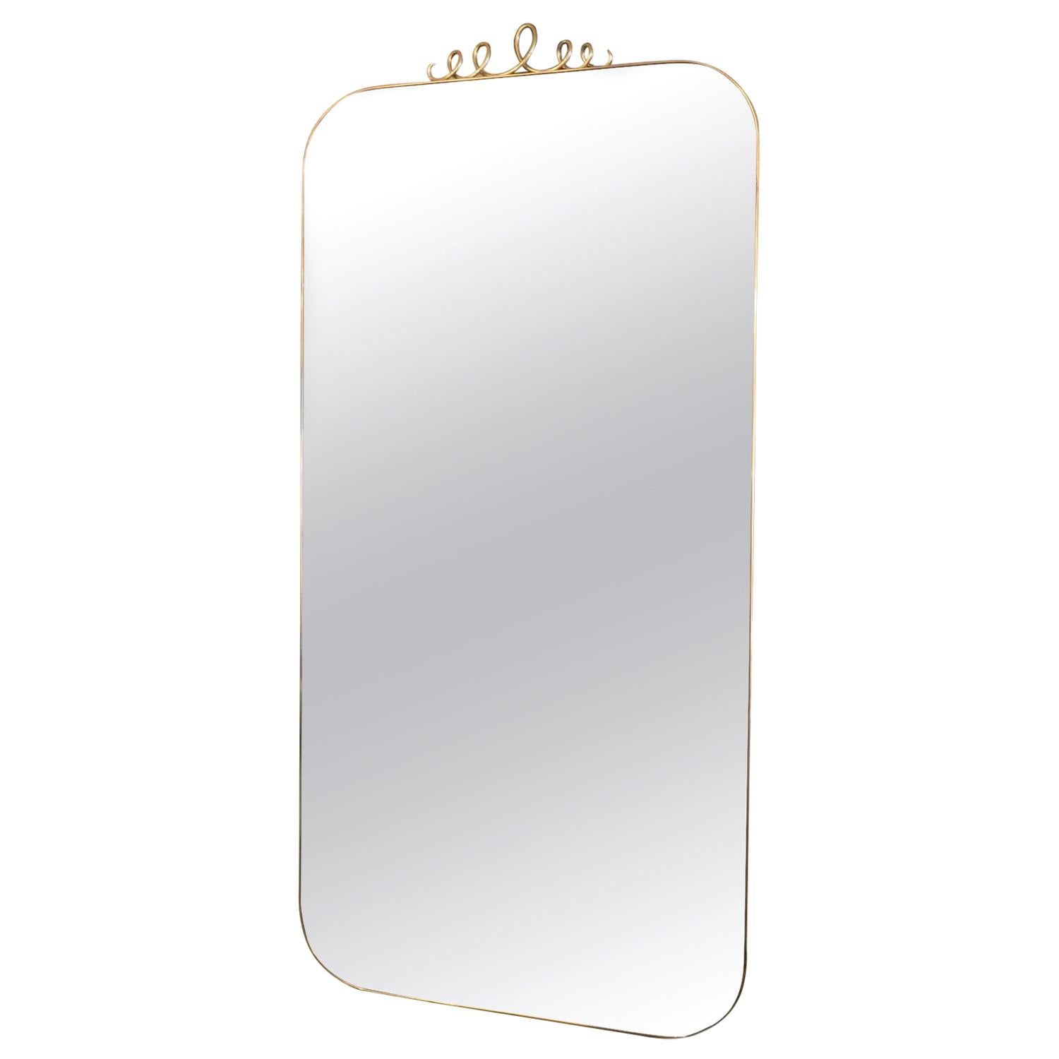 Large Custom Round Brass Mirror by Adesso Imports For Sale at 1stdibs