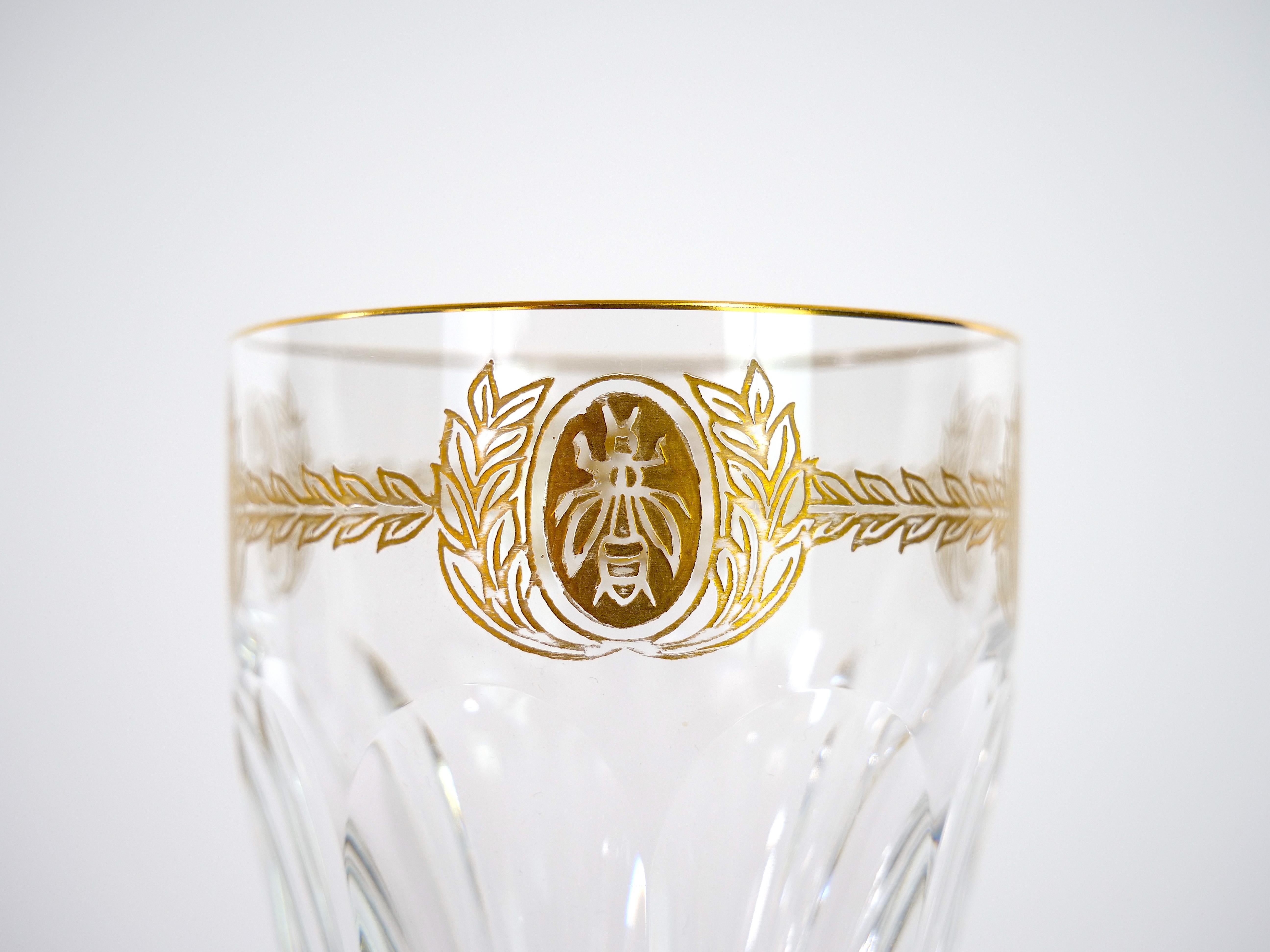 Tall Saint Louis Crystal Tableware Service / Eight People For Sale at ...