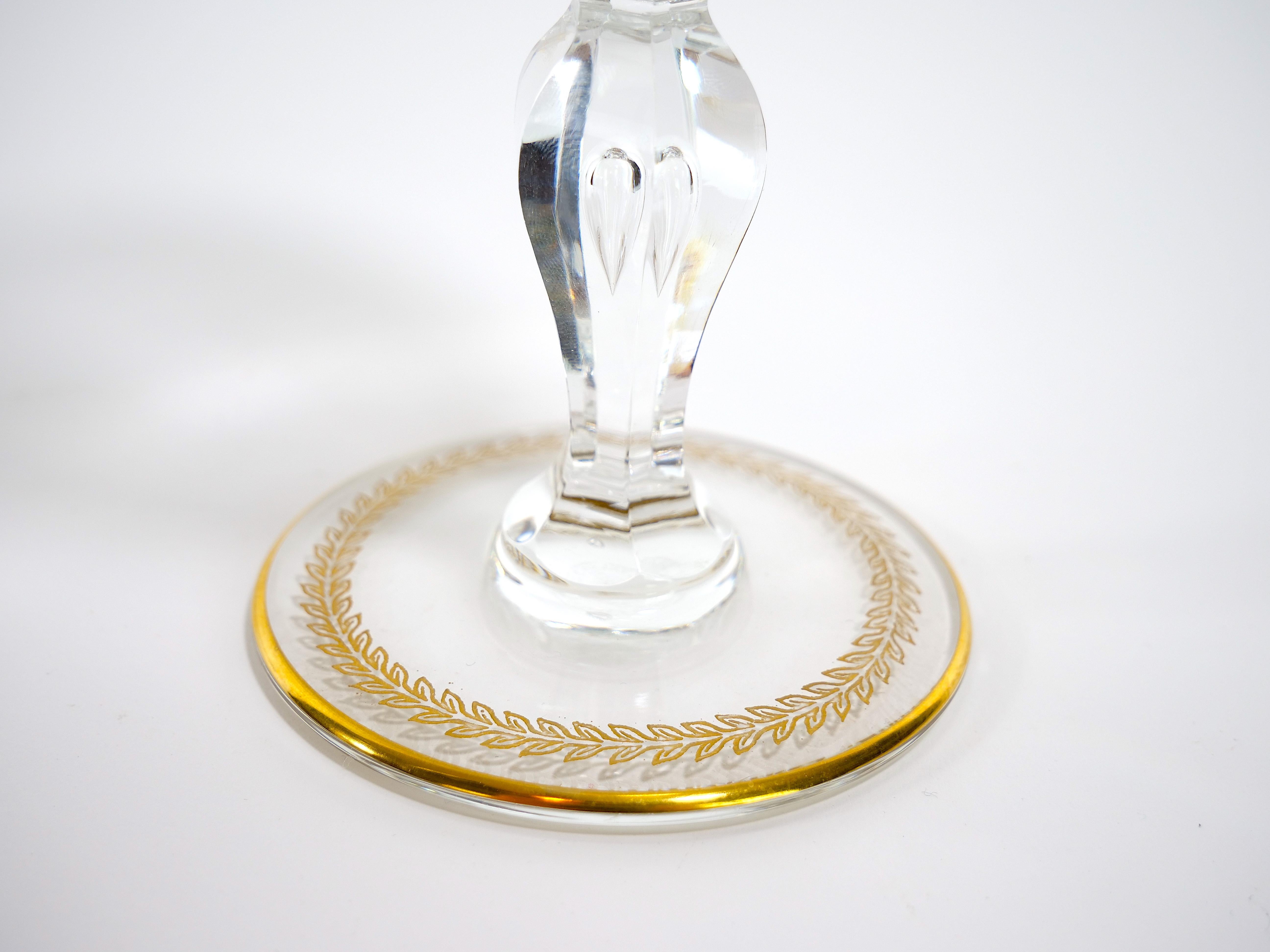 Tall Saint Louis Crystal Tableware Service / Eight People For Sale at ...