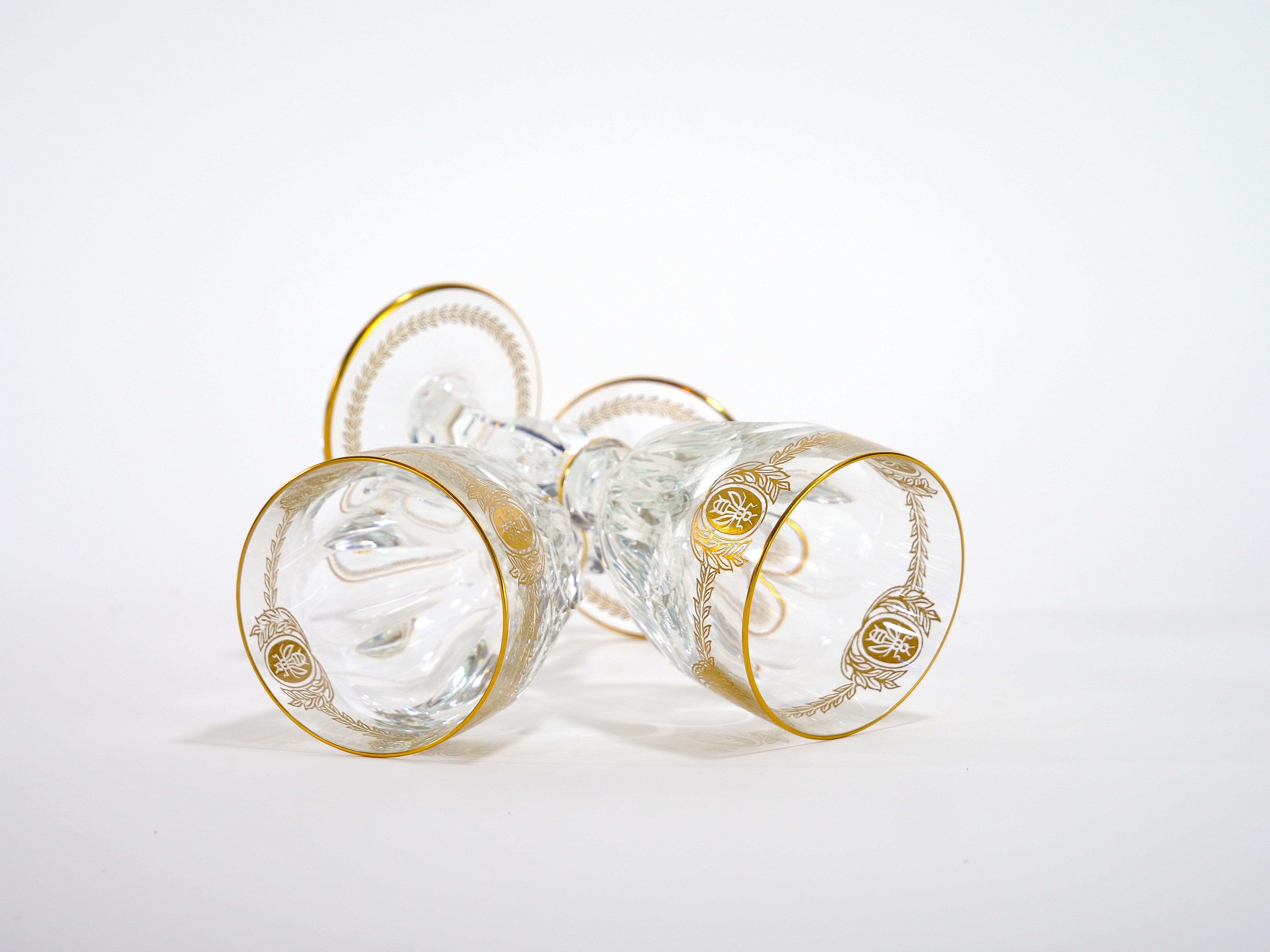 Tall Saint Louis Crystal Tableware Service / Eight People For Sale at ...