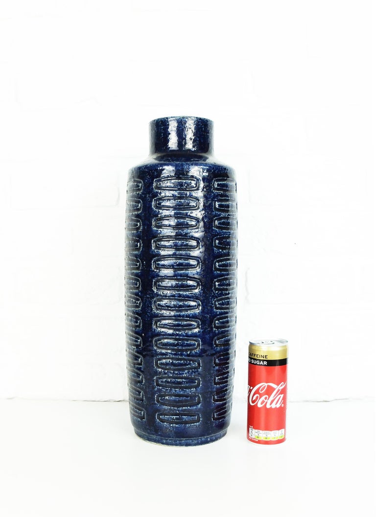 Tall Scandinavian Cobalt Blue Ceramic Vase C15 by Linnemann-Schmidt for ...