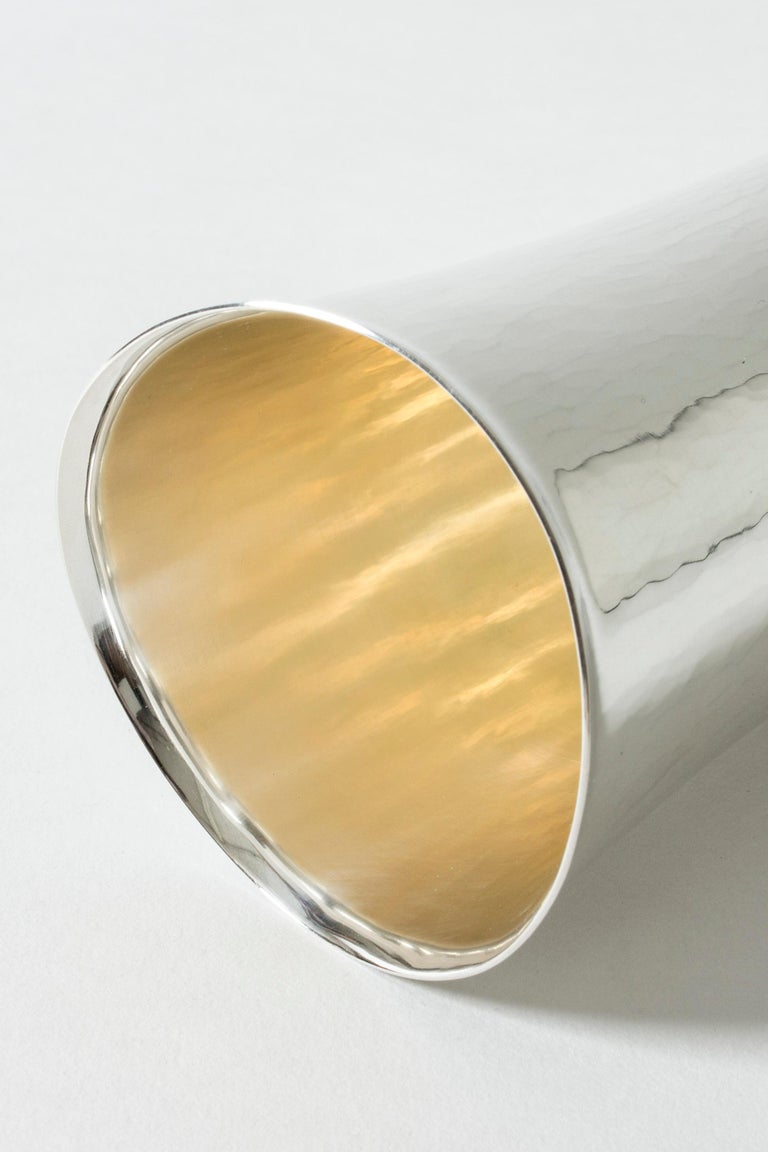 Tall Silver Vase by Sigurd Persson, Sweden, 1982 For Sale at 1stDibs