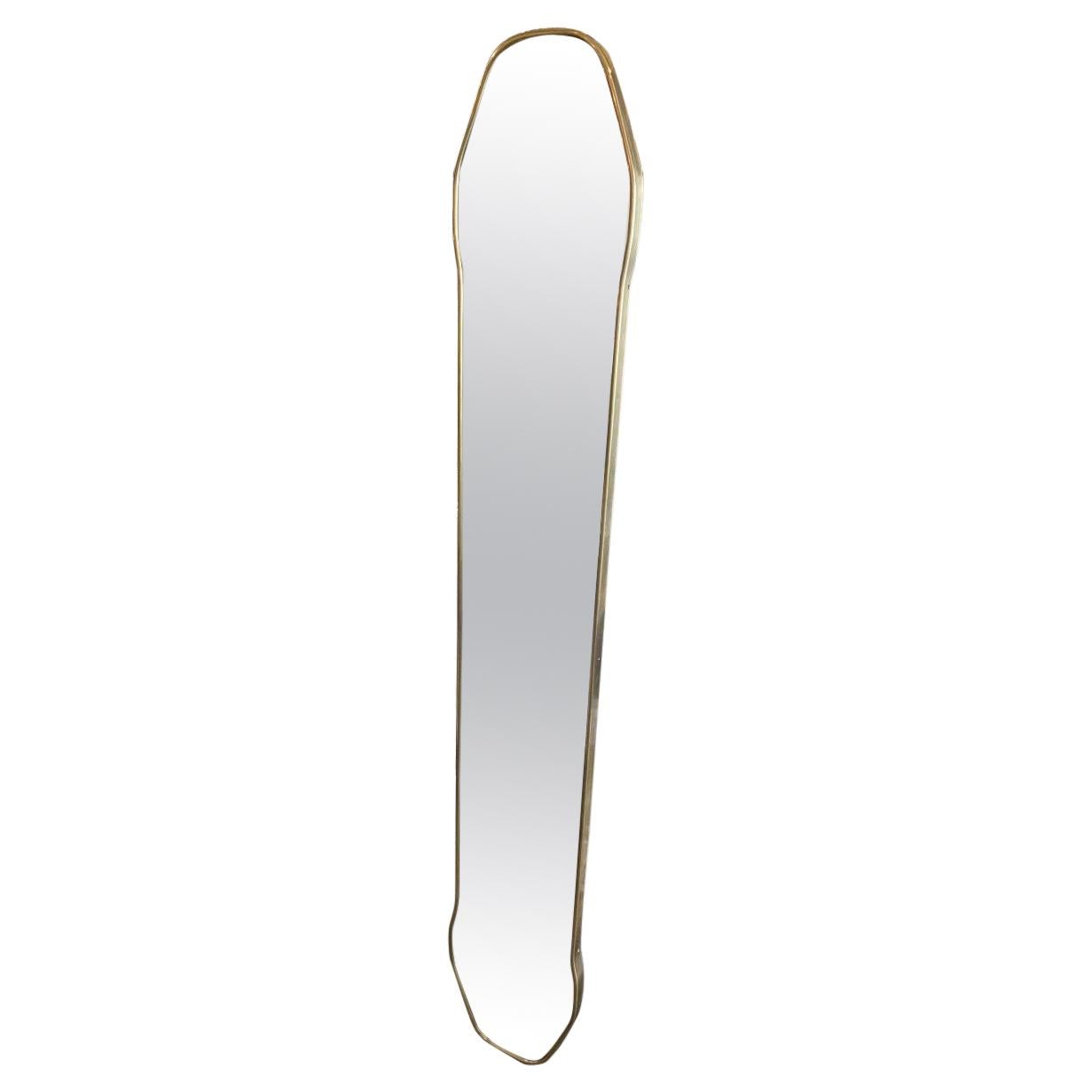 Dino Cavalli Walnut Mirror, Midcentury, Italy For Sale at 1stDibs