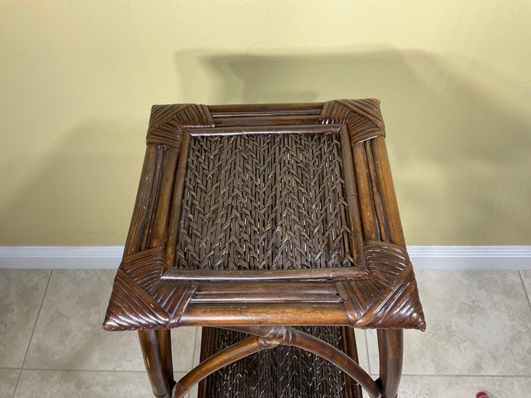 Tall Square Bamboo Stand For Sale at 1stDibs
