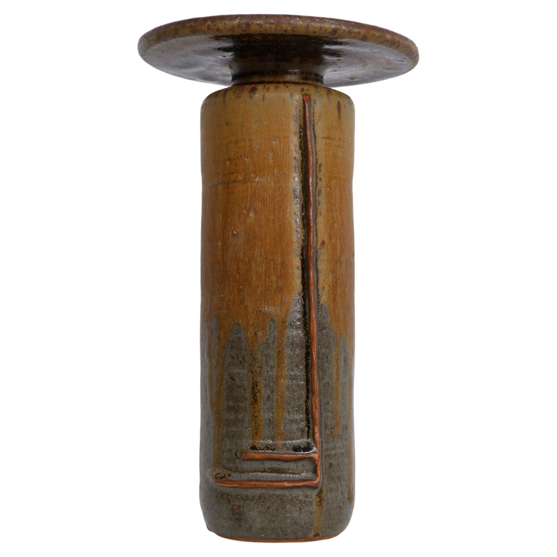 Hexagonal Tall Vessel in Beautifully Grained Veneered Wood For Sale at ...