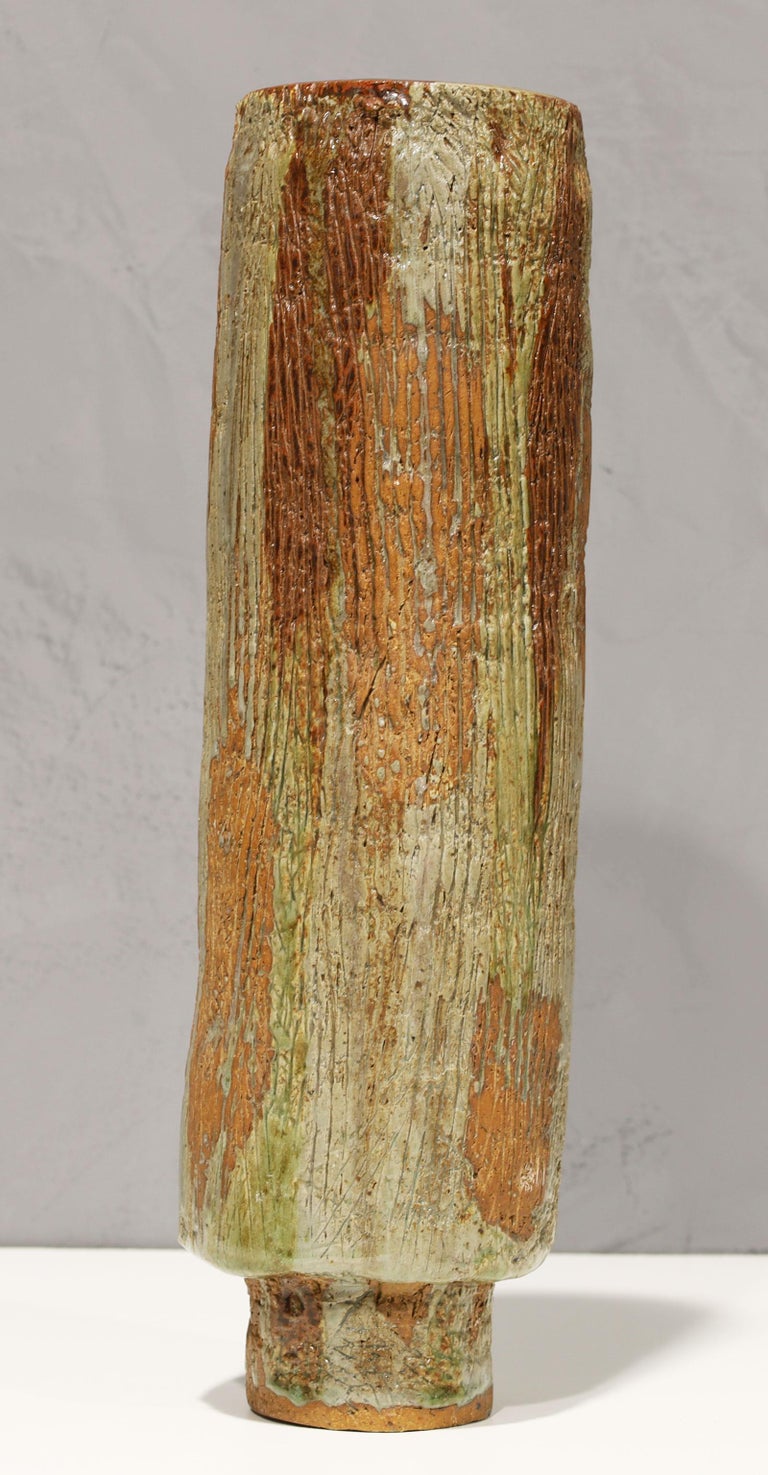 Tall Studio Pottery Vessel Illegibly Signed "Birdie", Dtd 2/79 For Sale ...