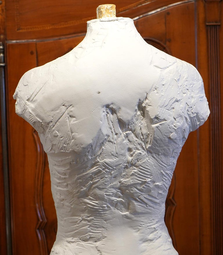 Tall Textured Sculpture of a Woman with Exaggerated Legs Style of ...