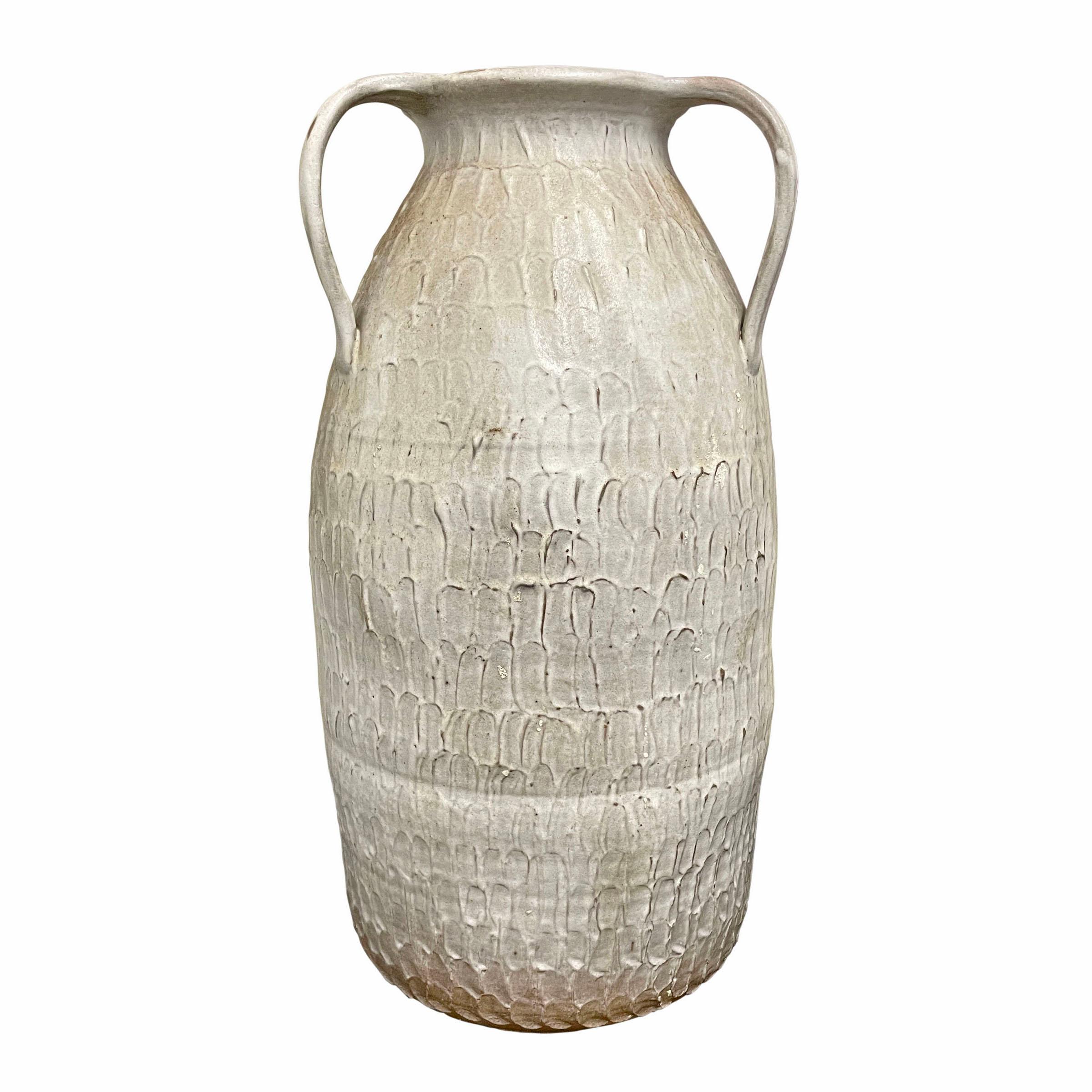 Tall Three-Handled Studio Pottery Vase For Sale at 1stDibs