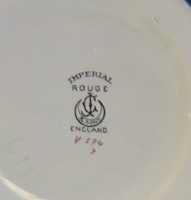 Tall Vase Imperial Rouge by George Jones and Sons, Art Nouveau Late ...