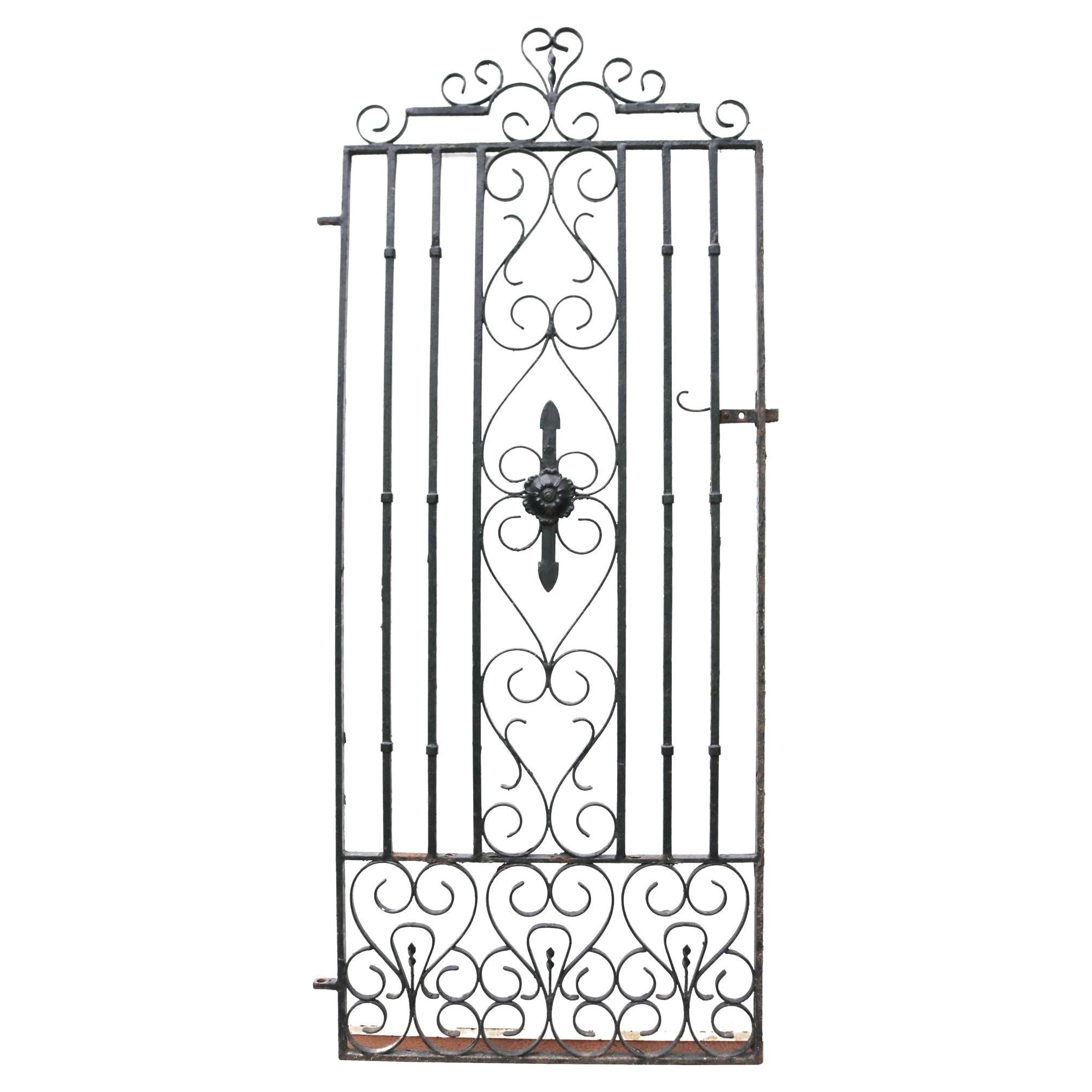 Very Tall 19th Century French Wrought Iron Gate at 1stDibs
