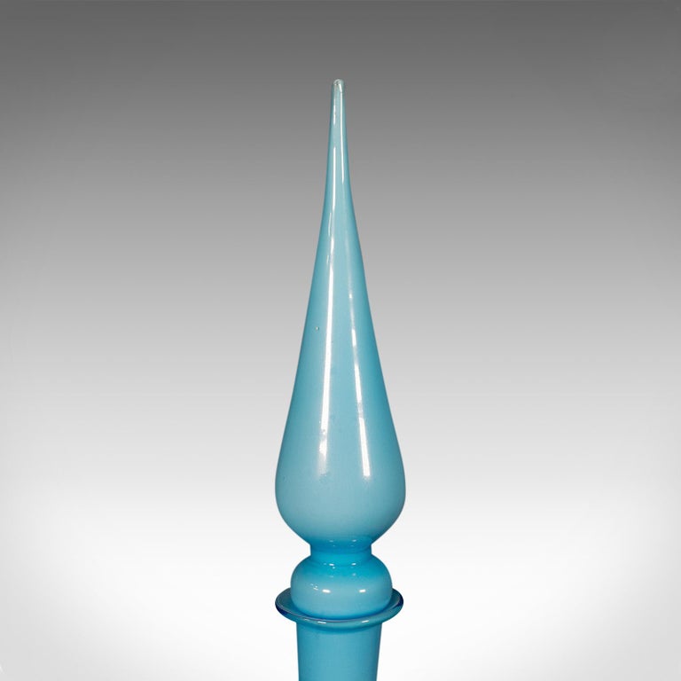 Tall Vintage Decorative Flask, French, Blown Glass, Spirit Decanter ...