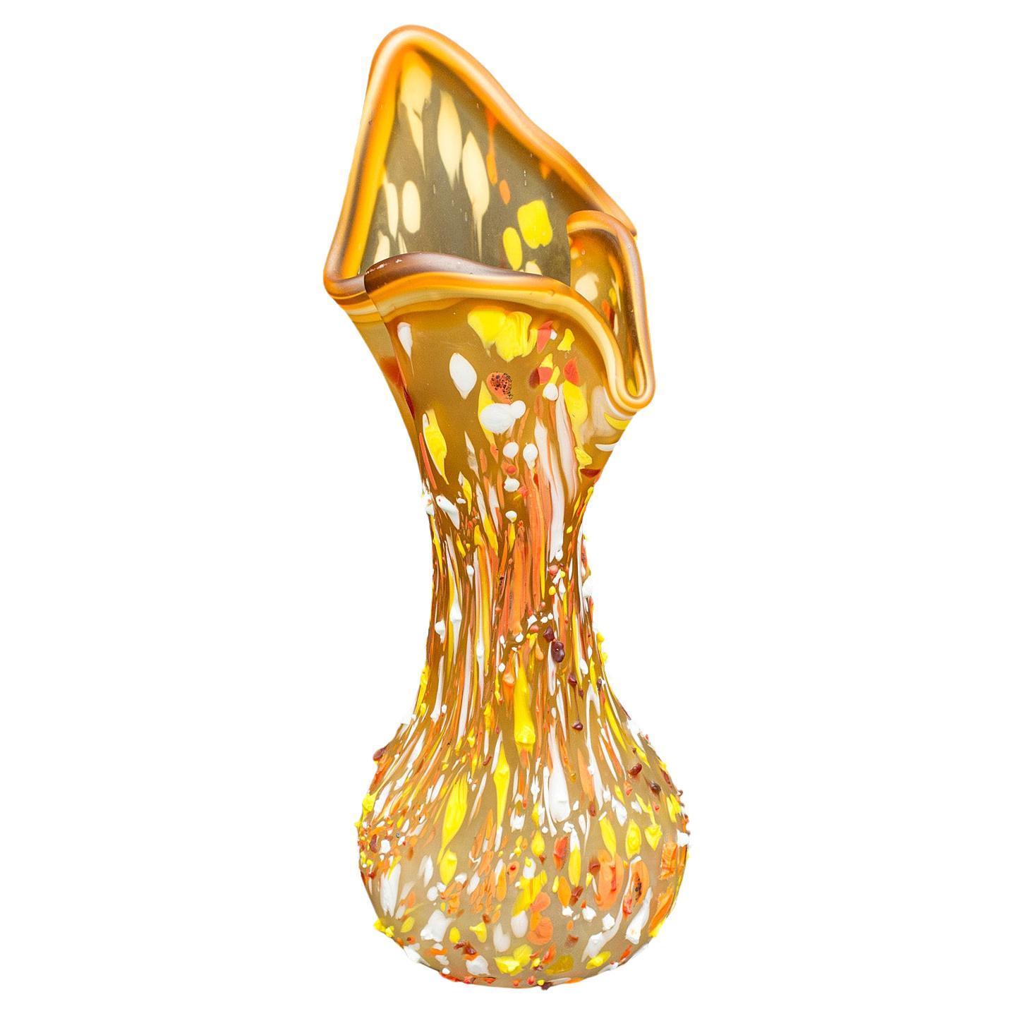 Tall Vintage Explosion Vase, Italian Art Glass, Post Modern, Mid ...