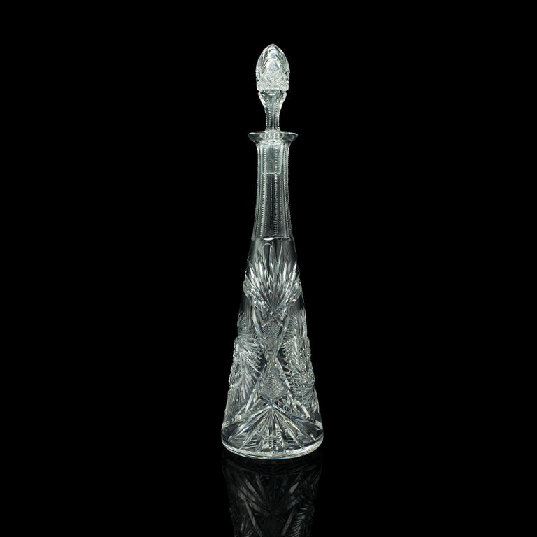 Tall Vintage Spirit Decanter, English, Cut Glass, Decorative Vessel ...