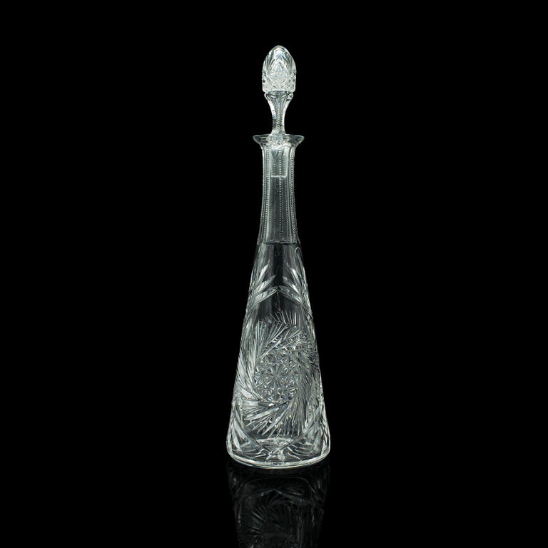 Tall Vintage Spirit Decanter, English, Cut Glass, Decorative Vessel ...