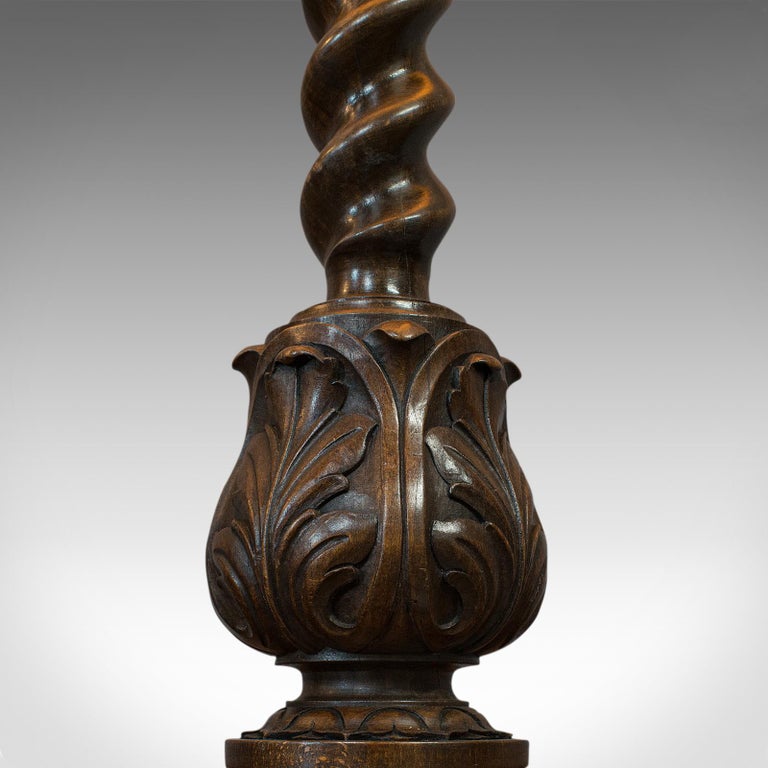 Tall Vintage Standard Lamp, English, Beech, Light, Wine Table, Art Deco ...