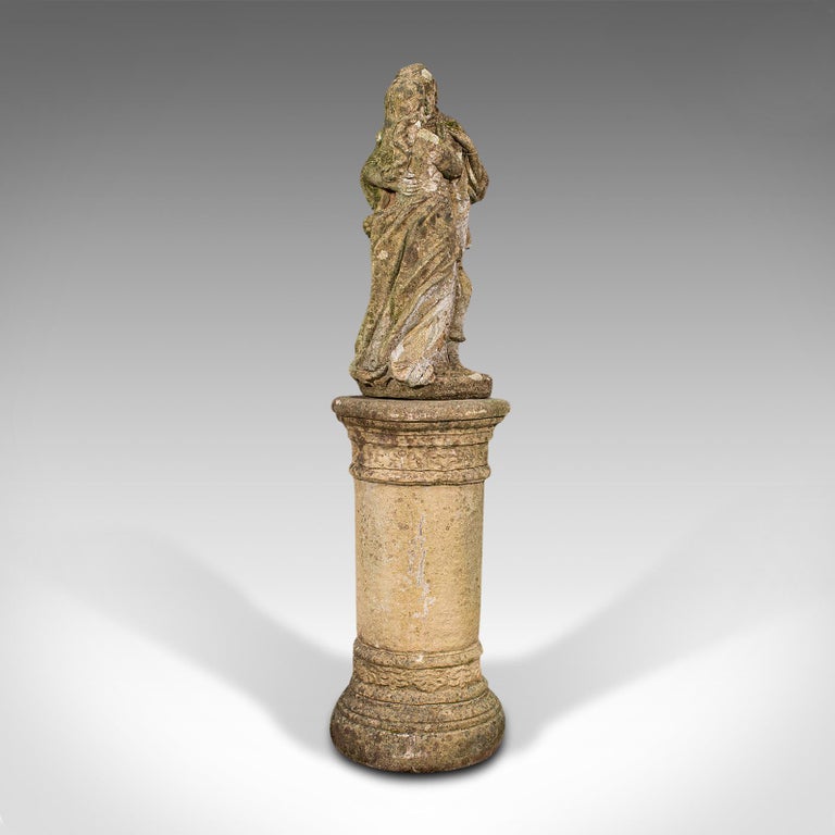 Tall Vintage Statue, English, Reconstituted Stone, Sculpture, Romantic ...