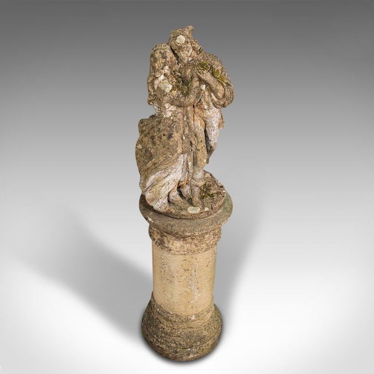 Tall Vintage Statue, English, Reconstituted Stone, Sculpture, Romantic ...