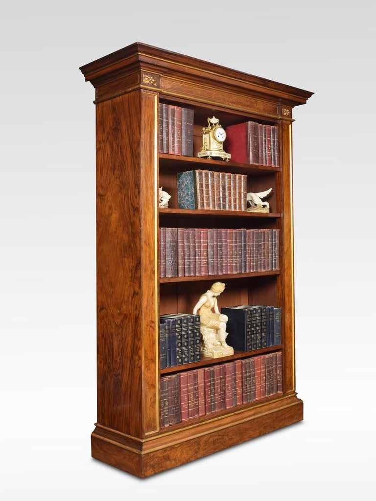 Tall Walnut Open Bookcase at 1stDibs