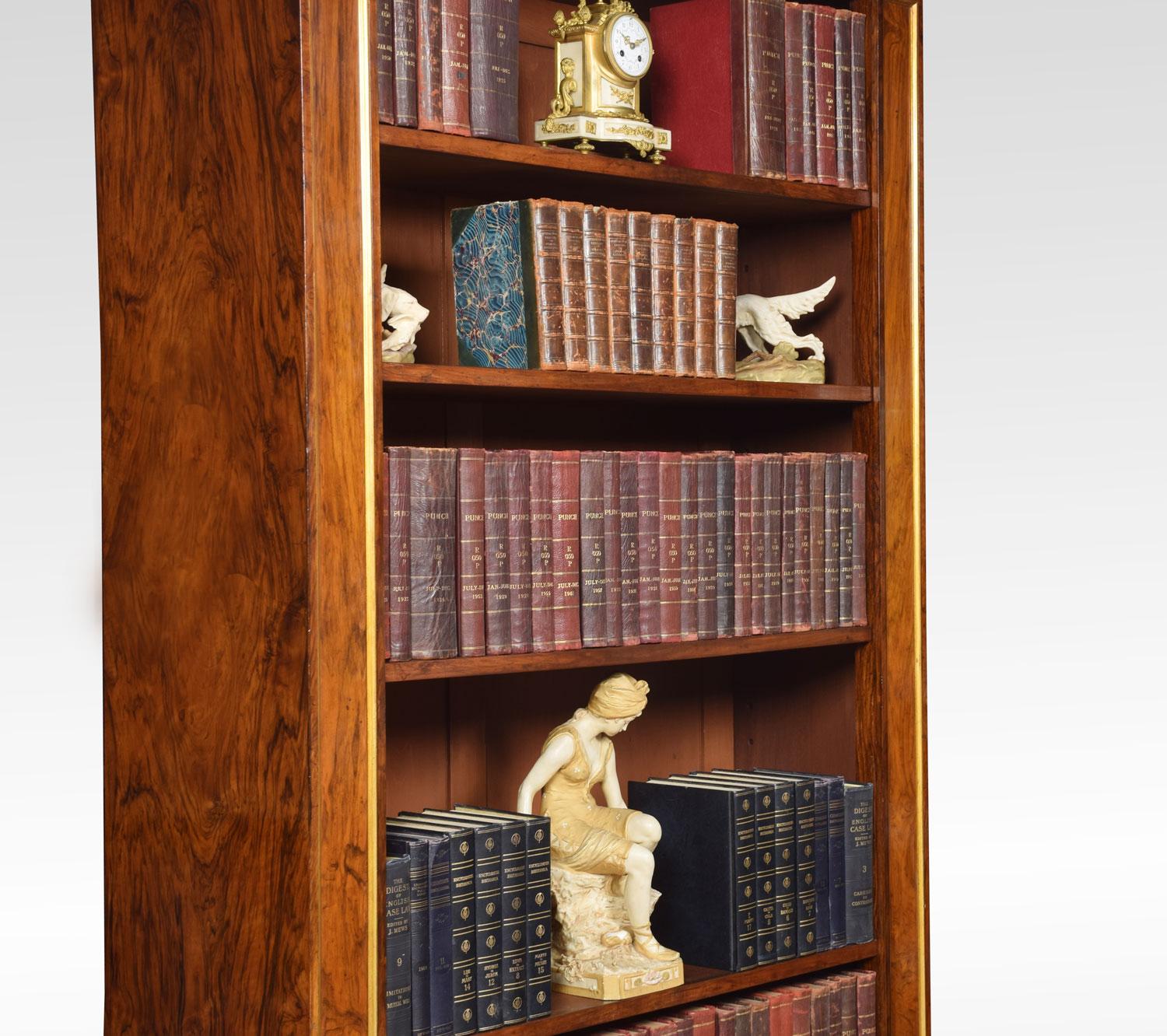 Tall Walnut Open Bookcase at 1stDibs