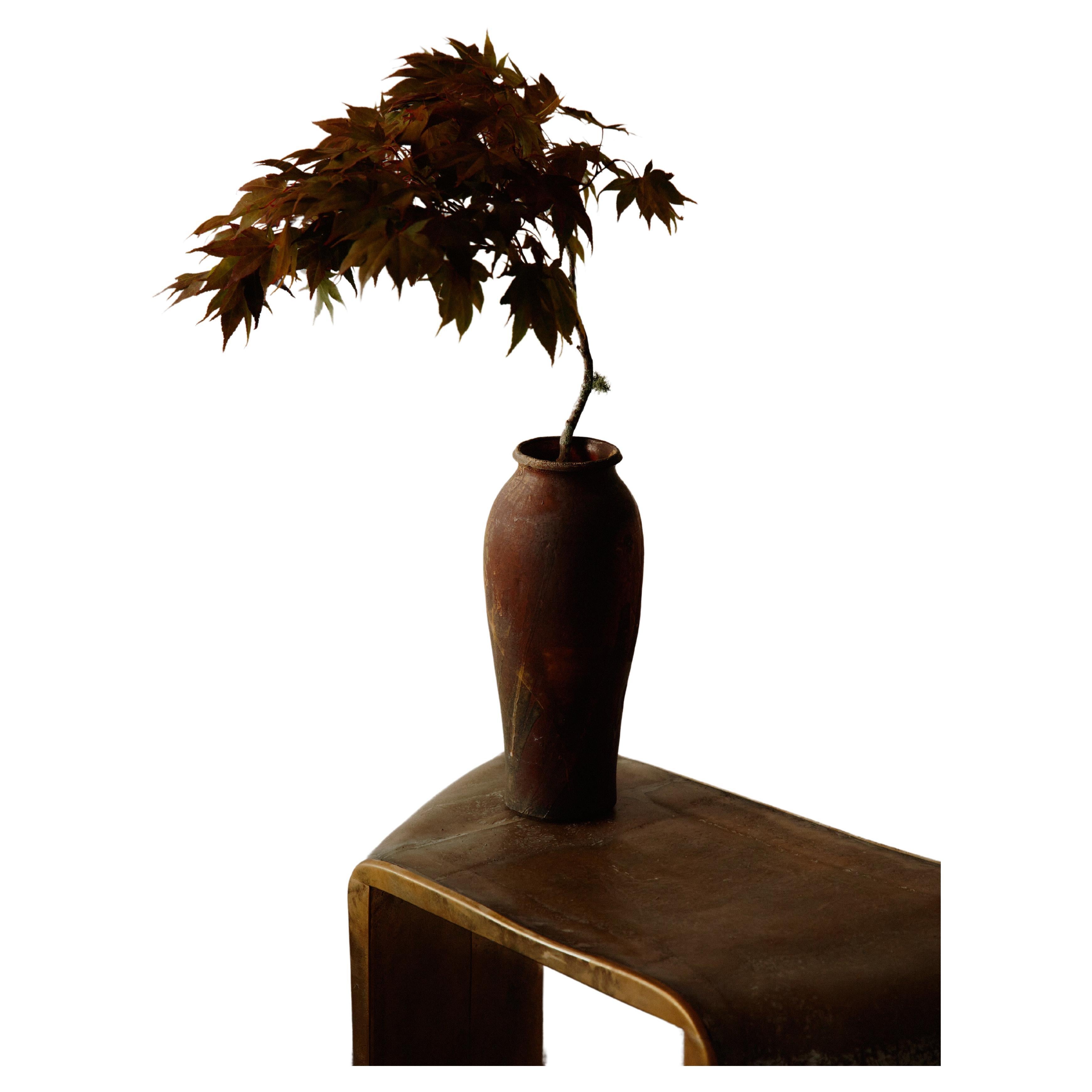 Tall Wood-Fired Ceramic Vase For Sale at 1stDibs
