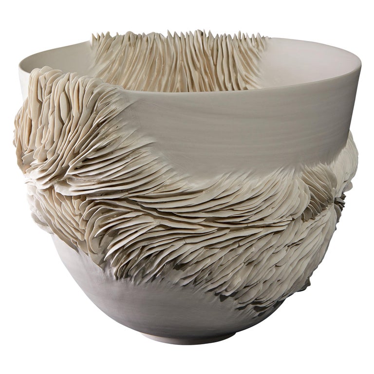 Tall Wrapping Bowl, a Unique Porcelain Sculptural Bowl by Olivia Walker ...