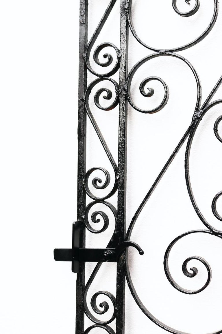 Tall Wrought Iron Pedestrian Gate For Sale at 1stDibs
