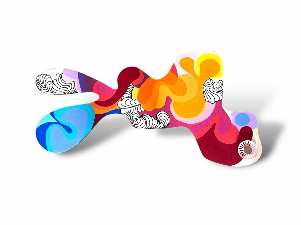 Taly Cohen - Taly Cohen Colorful Corner Wall Sculpture Painting ...