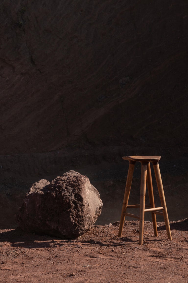 Tam Counter Stool 4 Legs, Tzalam Wood For Sale at 1stDibs