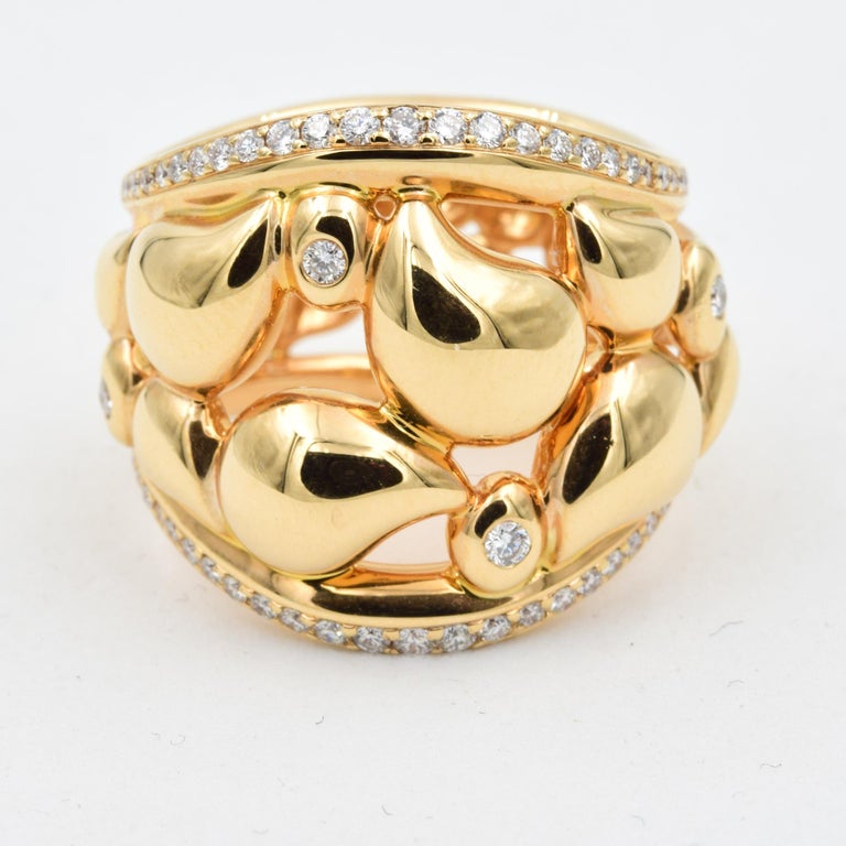 Tamara Comolli Signature Lace Ring in 18k Rose Gold with Diamonds, R ...