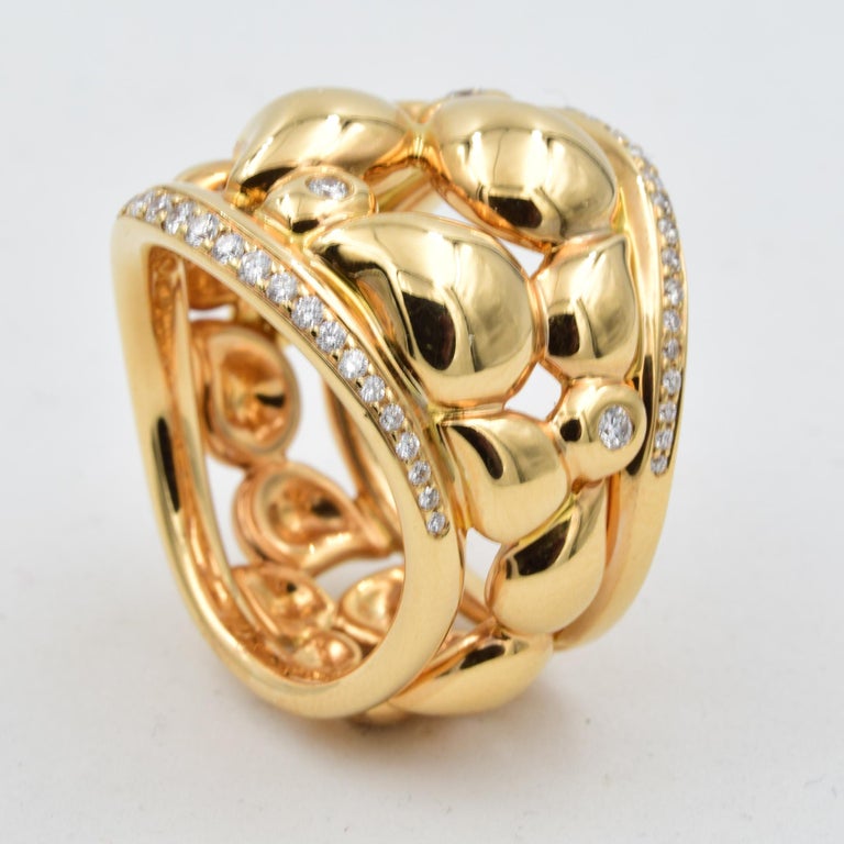 Tamara Comolli Signature Lace Ring in 18k Rose Gold with Diamonds, R ...