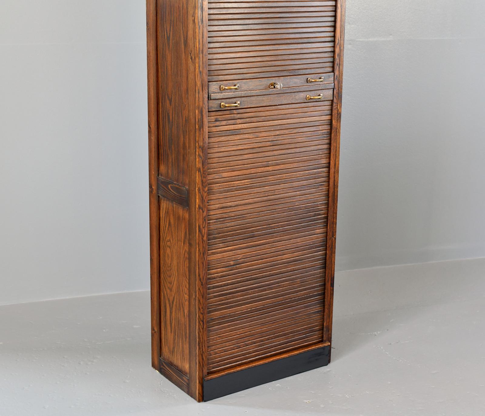 Tambour Front Cabinet By Mabou Circa 1920s For Sale at 1stDibs