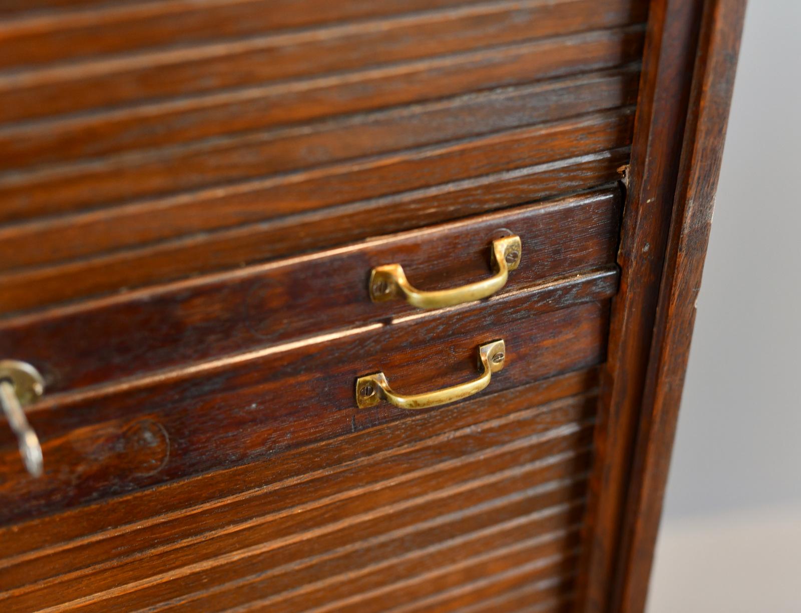 Tambour Front Cabinet By Mabou Circa 1920s For Sale at 1stDibs
