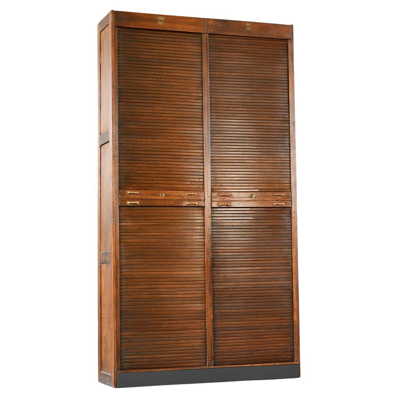 Tambour Front Cabinet By Mabou Circa 1920s For Sale at 1stDibs