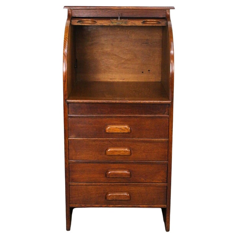 Tambour Roll Top Desk For Sale at 1stDibs
