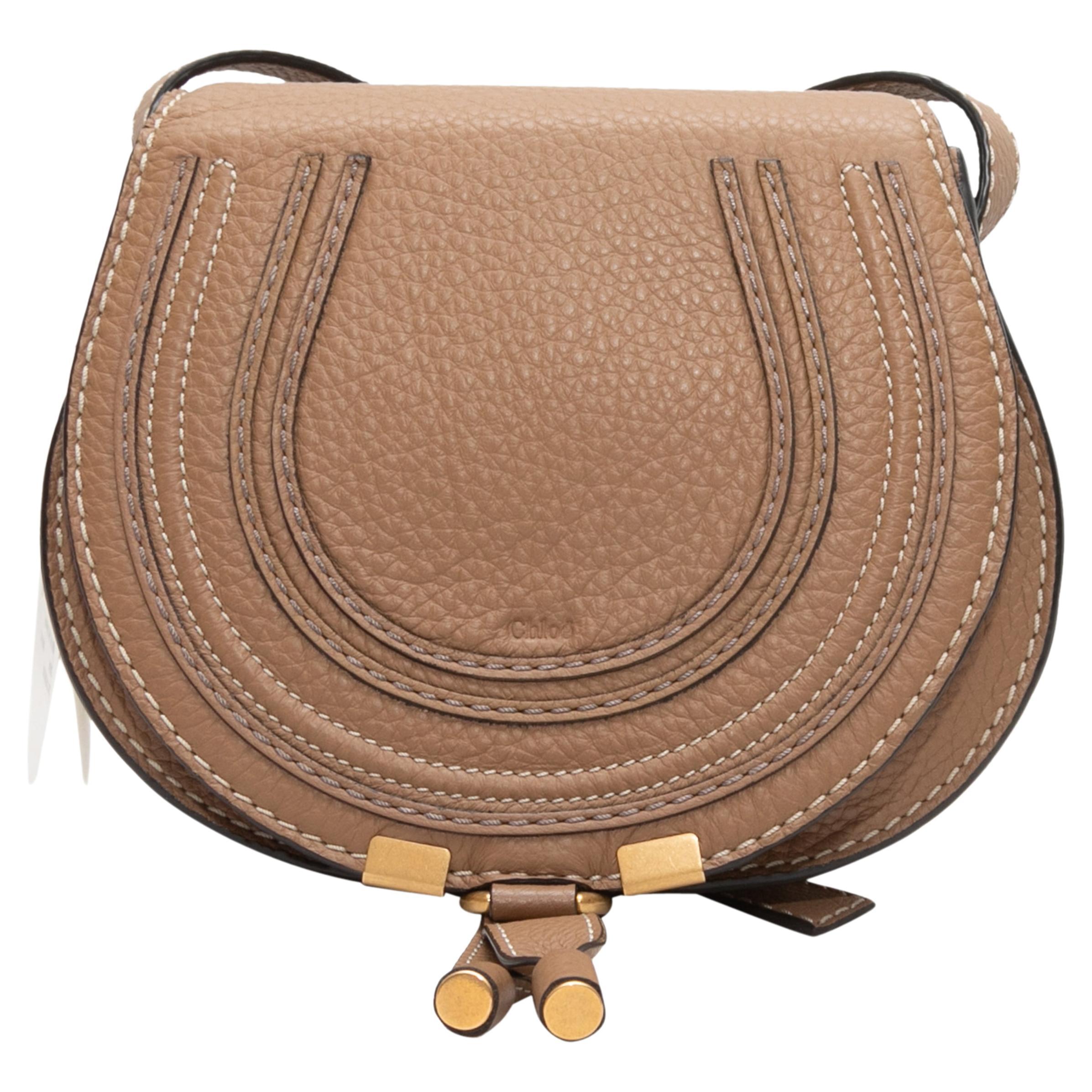 Tan Chloe Mini Marcie Crossbody Bag For Sale at 1stDibs