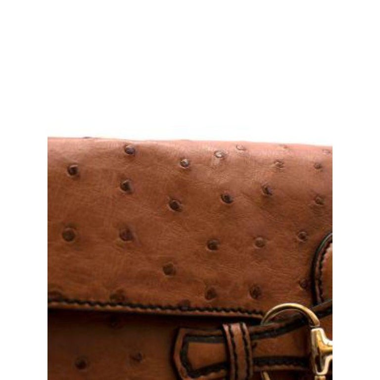 Tan Ostrich Leather Emily Bag For Sale at 1stDibs