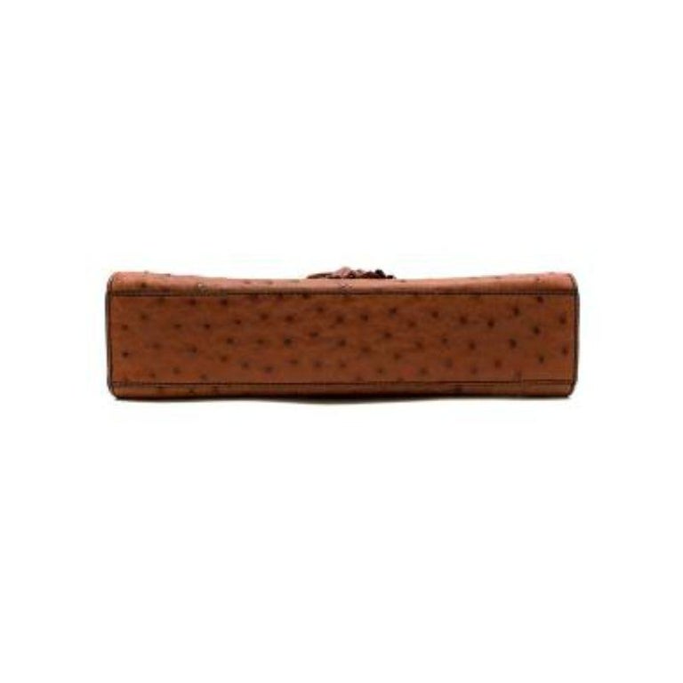 Tan Ostrich Leather Emily Bag For Sale at 1stDibs