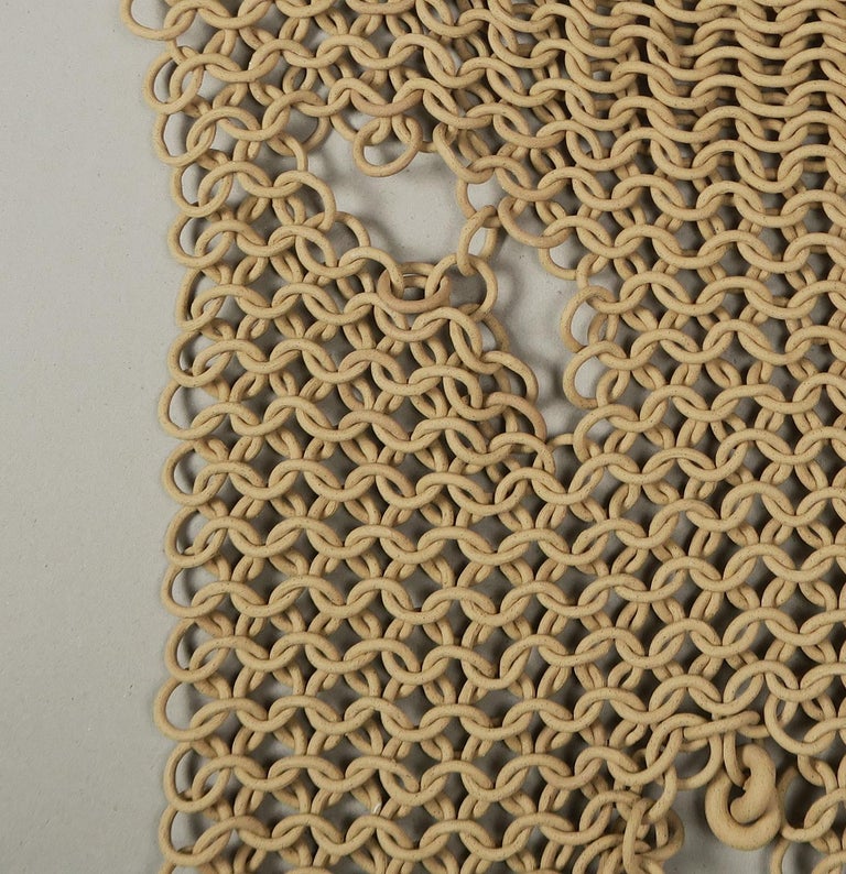 Tan Stoneware Ceramic Chain-Link Sculpture by Taylor Kibby at 1stDibs