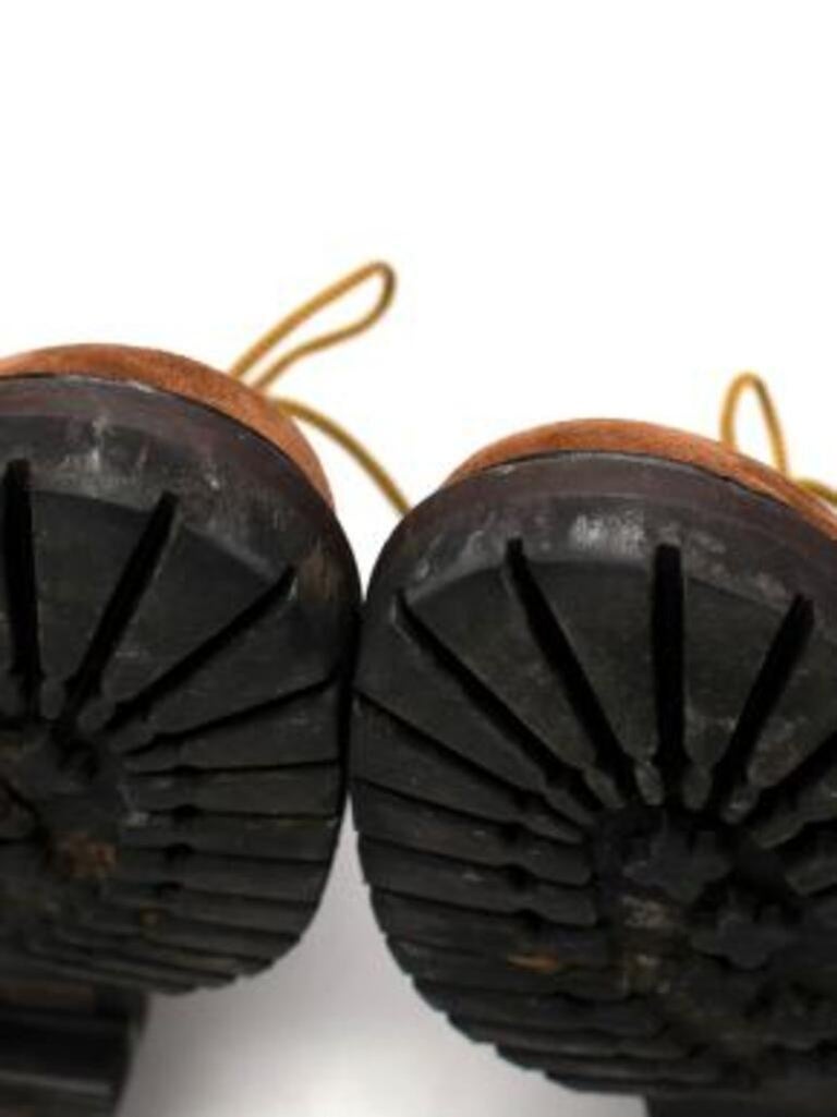 tan suede Calourio hiking boots For Sale at 1stDibs