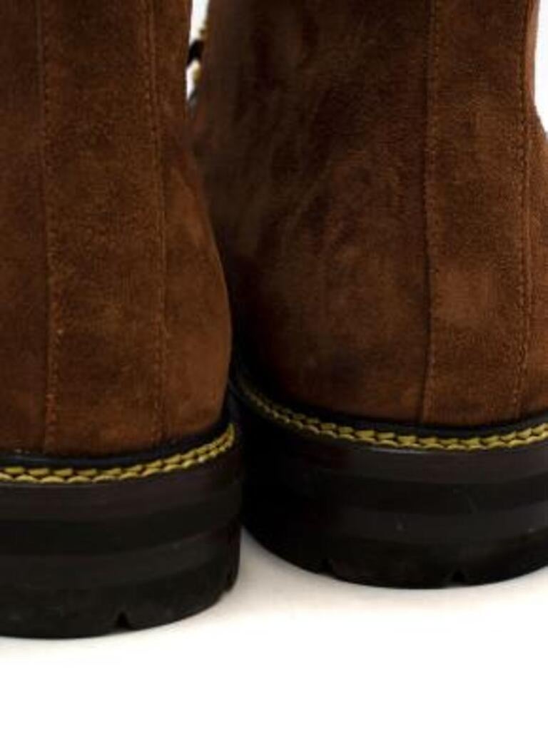 tan suede Calourio hiking boots For Sale at 1stDibs