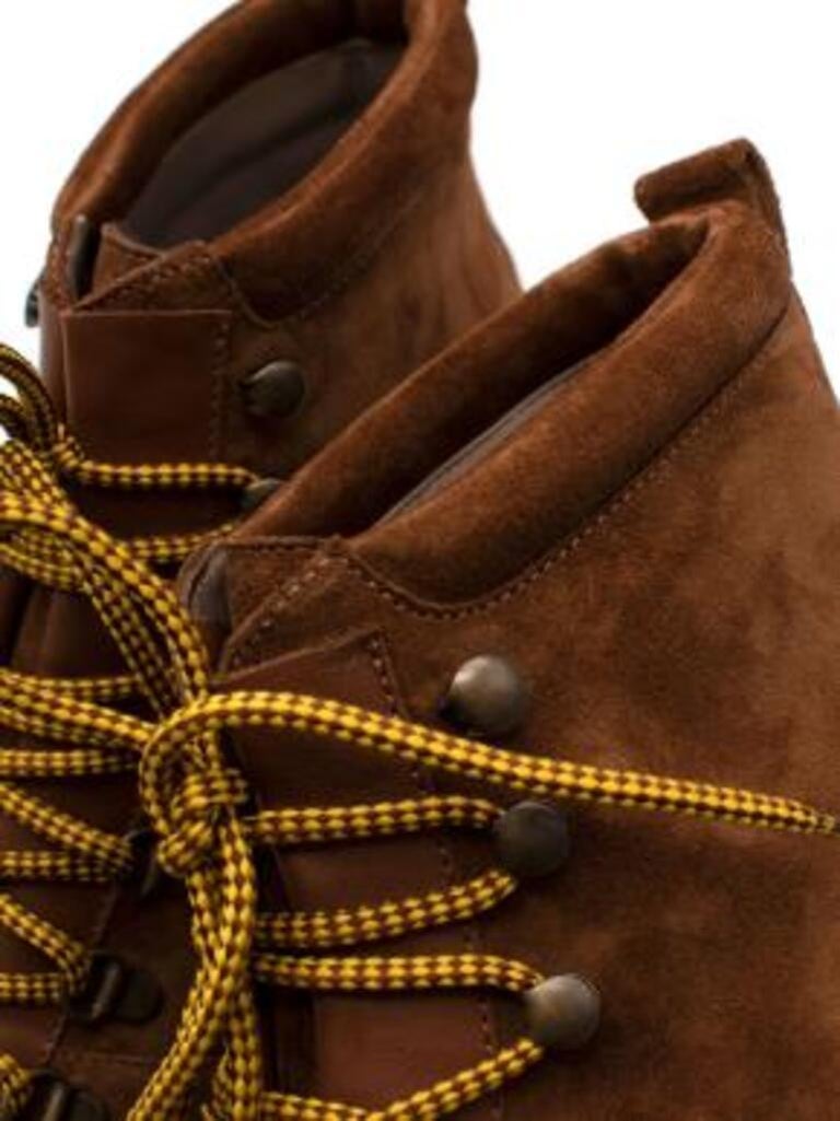 tan suede Calourio hiking boots For Sale at 1stDibs
