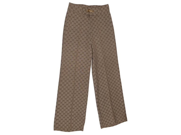 Tan Vintage Gucci GG Monogram Trousers For Sale at 1stDibs | gucci ...
