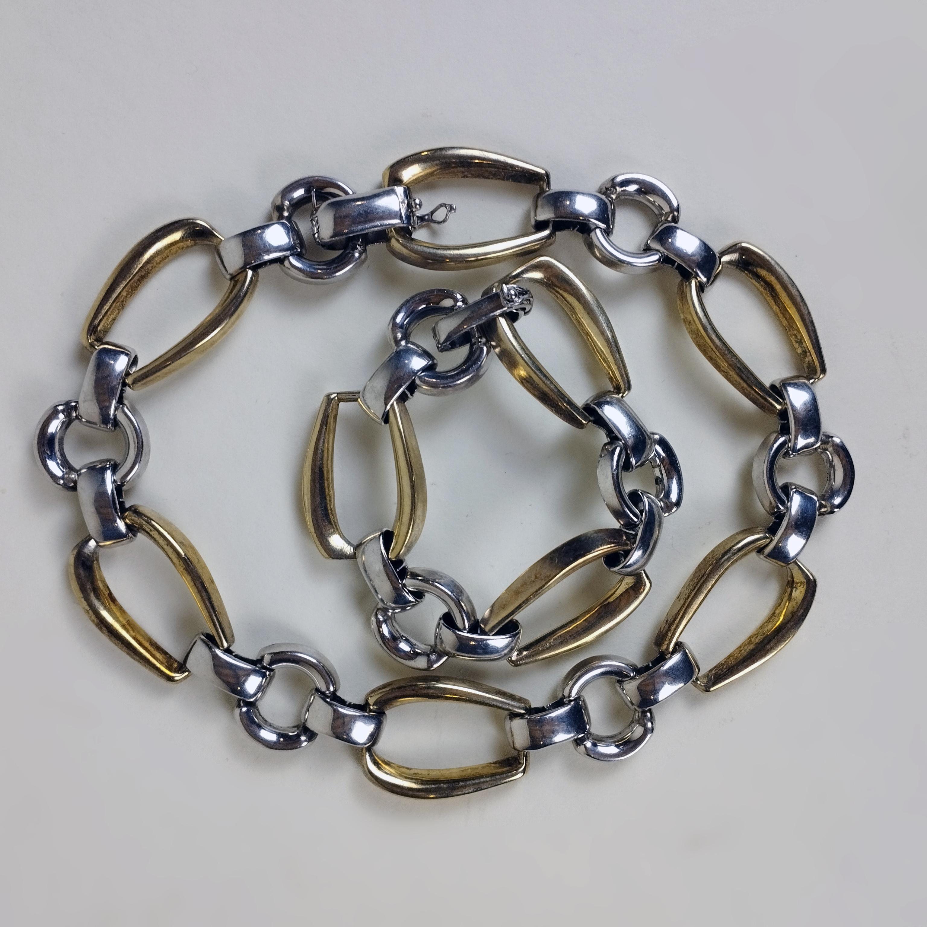 Tane Mexican Sterling Silver and Vermeil Set of Choker and Wristband at ...